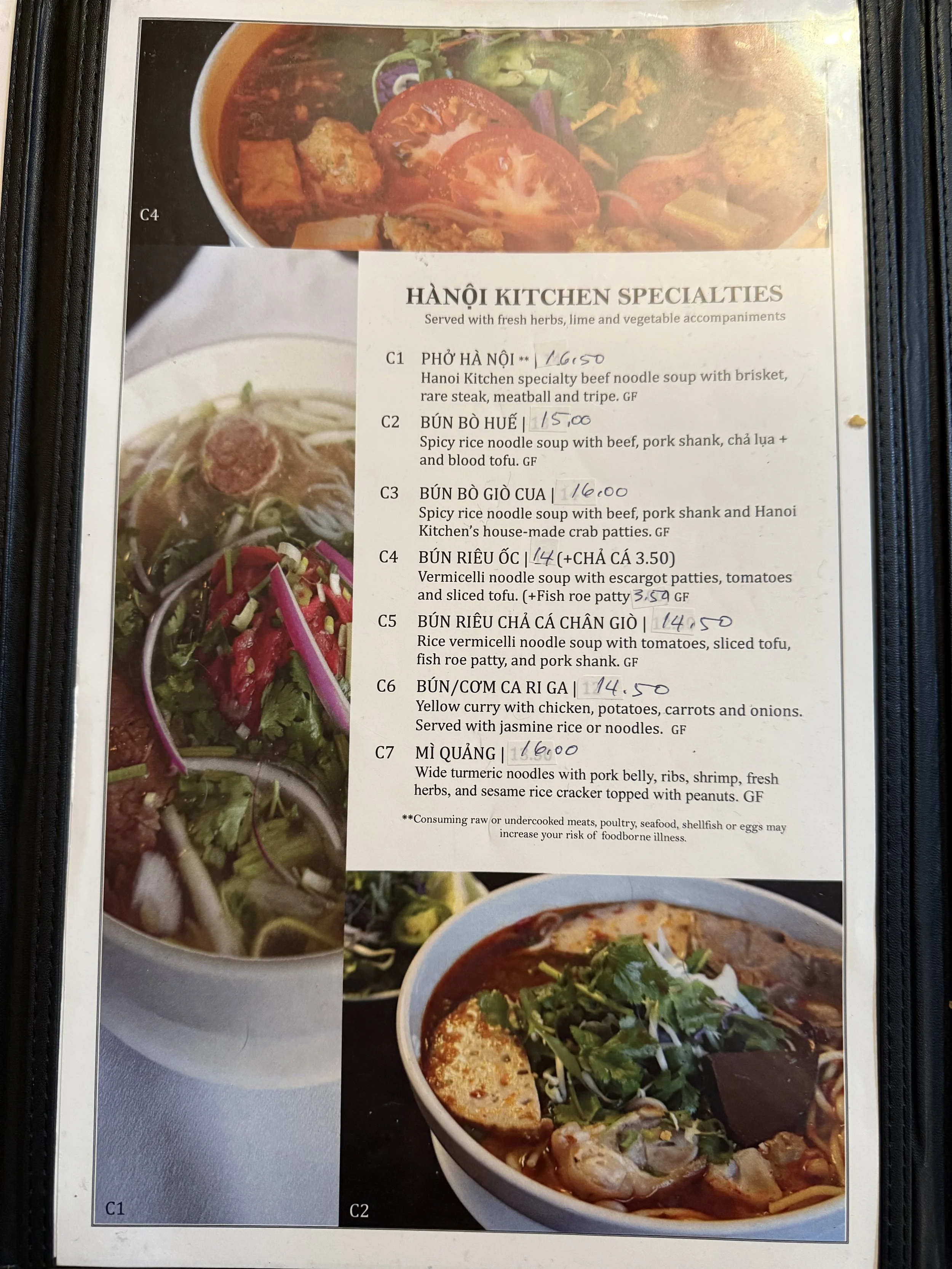 MENU — Hanoi Kitchen