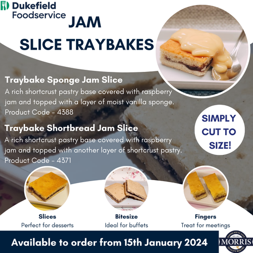 Morris' Jam Slice Traybakes — Dukefield Foodservice