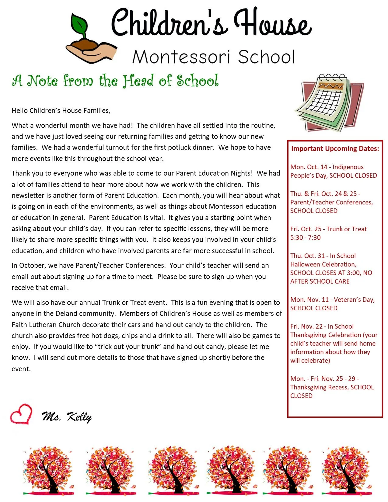 Newsletters — Children's House Montessori School