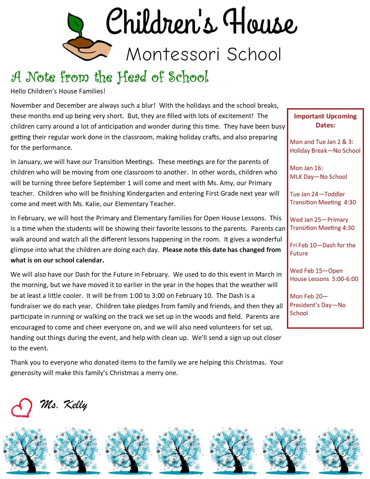 Newsletters — Children's House Montessori School