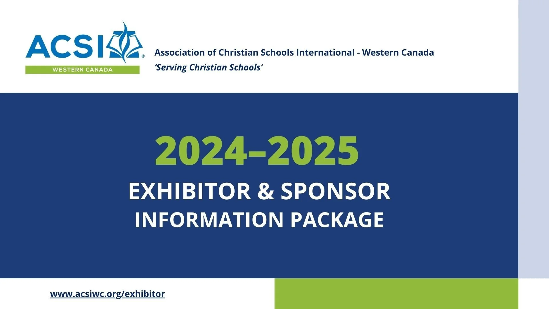 Exhibitor Information — ACSI - Western Canada