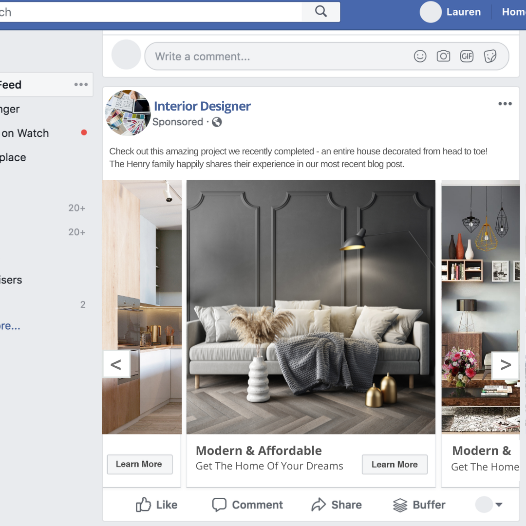 Interior Design Marketing: Social Media Ads & Marketing Strategy ...