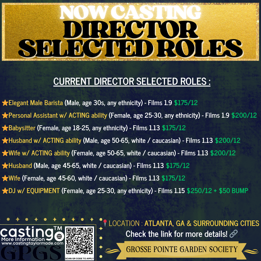 "GPGS" // DIRECTOR SELECTED ROLES // MALES & FEMALES // ADULTS AGES 18 ...