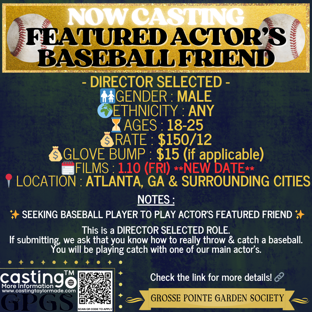 "GPGS" // ACTOR’S BASEBALL (FEATURED) // MALE // AGES 18-25 // FILMS 1.10 (NEW DATE) // Sub ...