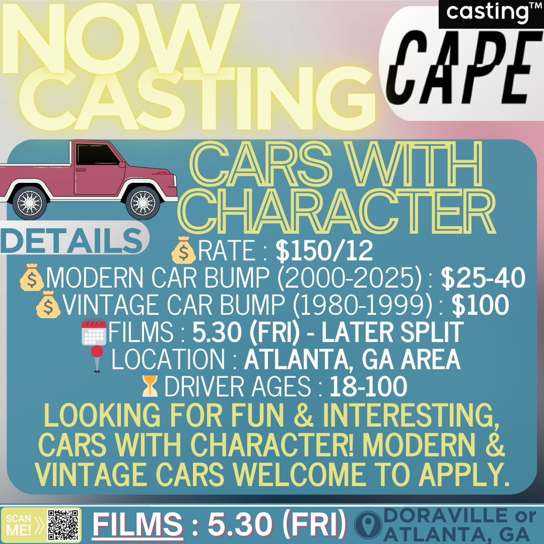 "CAPE" // CARS WITH CHARACTER // DRIVERS AGES 18+ // FILMS 5.30 (FRI ...
