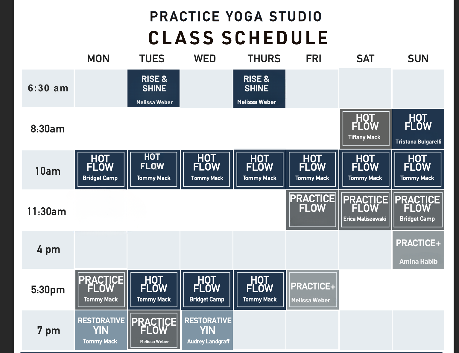 Practice Yoga Studios