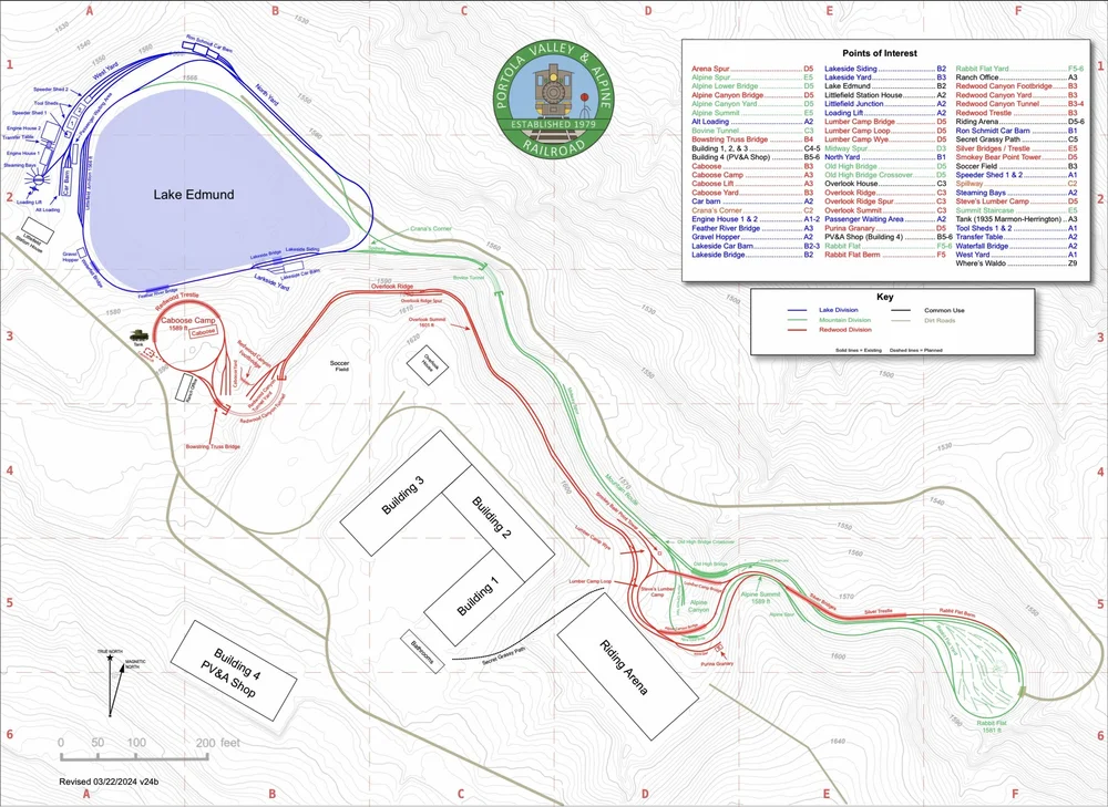 Track Map — Portola Valley and Alpine Railroad