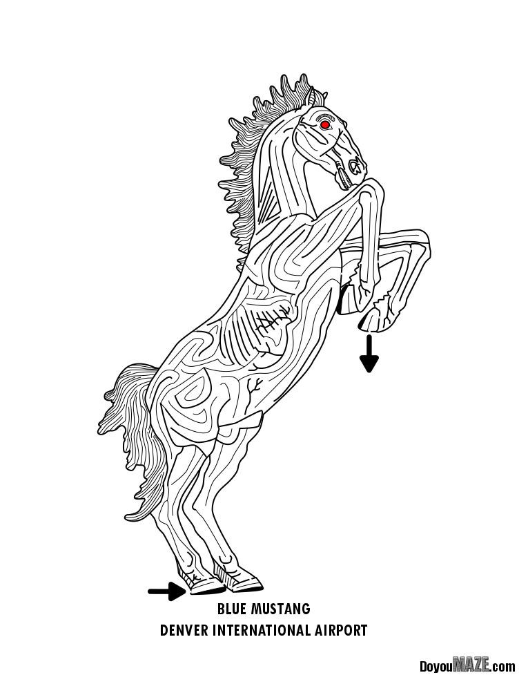 Maze of the Week #6 - Blue Mustang Sculpture Maze — Free Printable ...