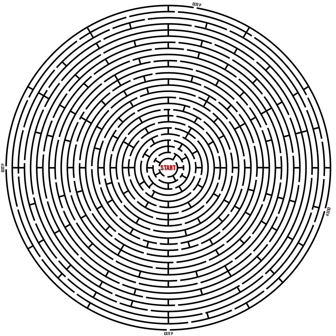 A look at 7 Different Circle Mazes; Create a Circular Maze template ...