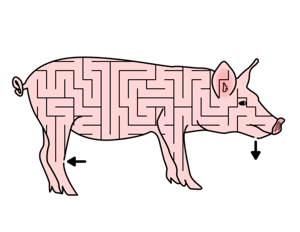 Animal Mazes - Printable mazes of Domestic and wild animals — Free ...