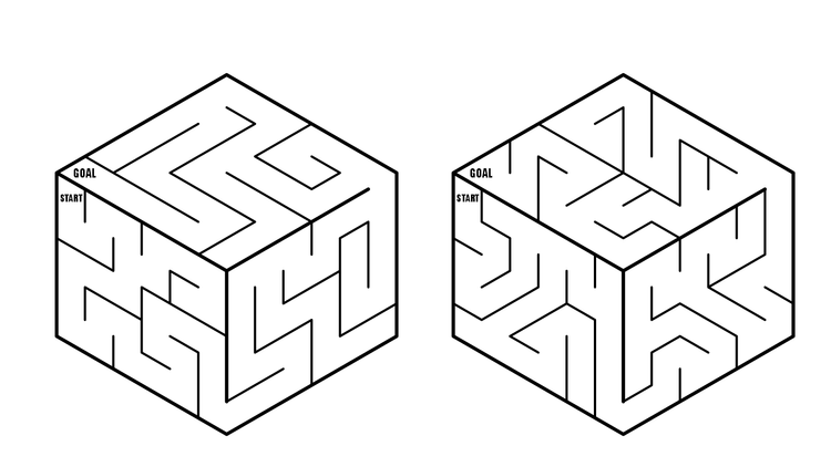 How to Make an Axonometric Maze — Free Printable Mazes for All Ages