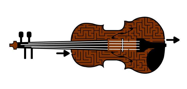 Violin Maze — Free Printable Mazes for All Ages