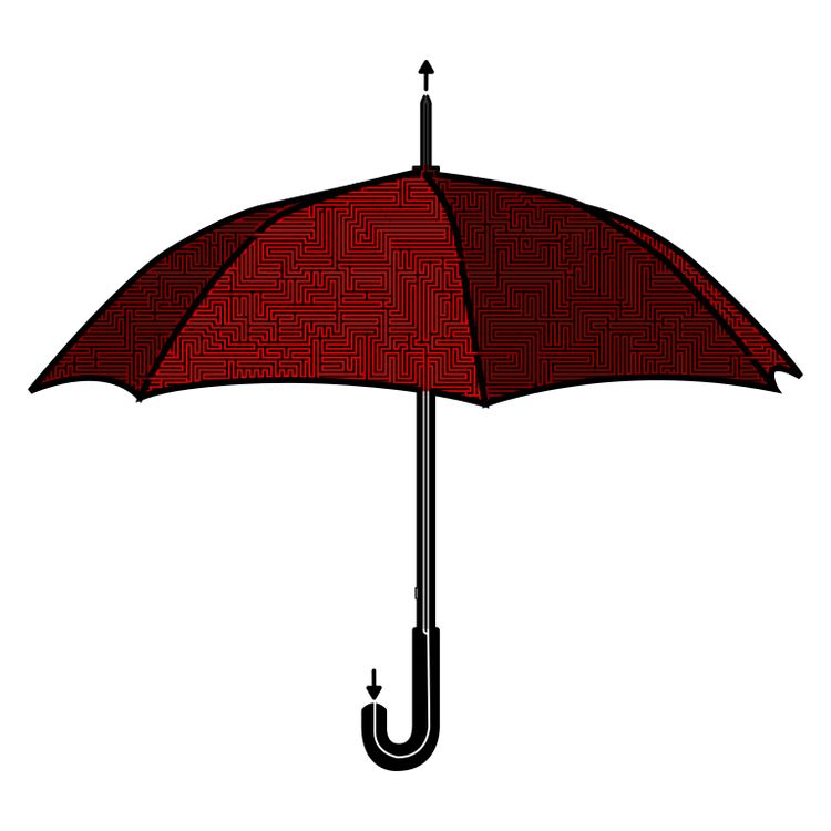 Umbrella Maze — Free Printable Mazes for All Ages
