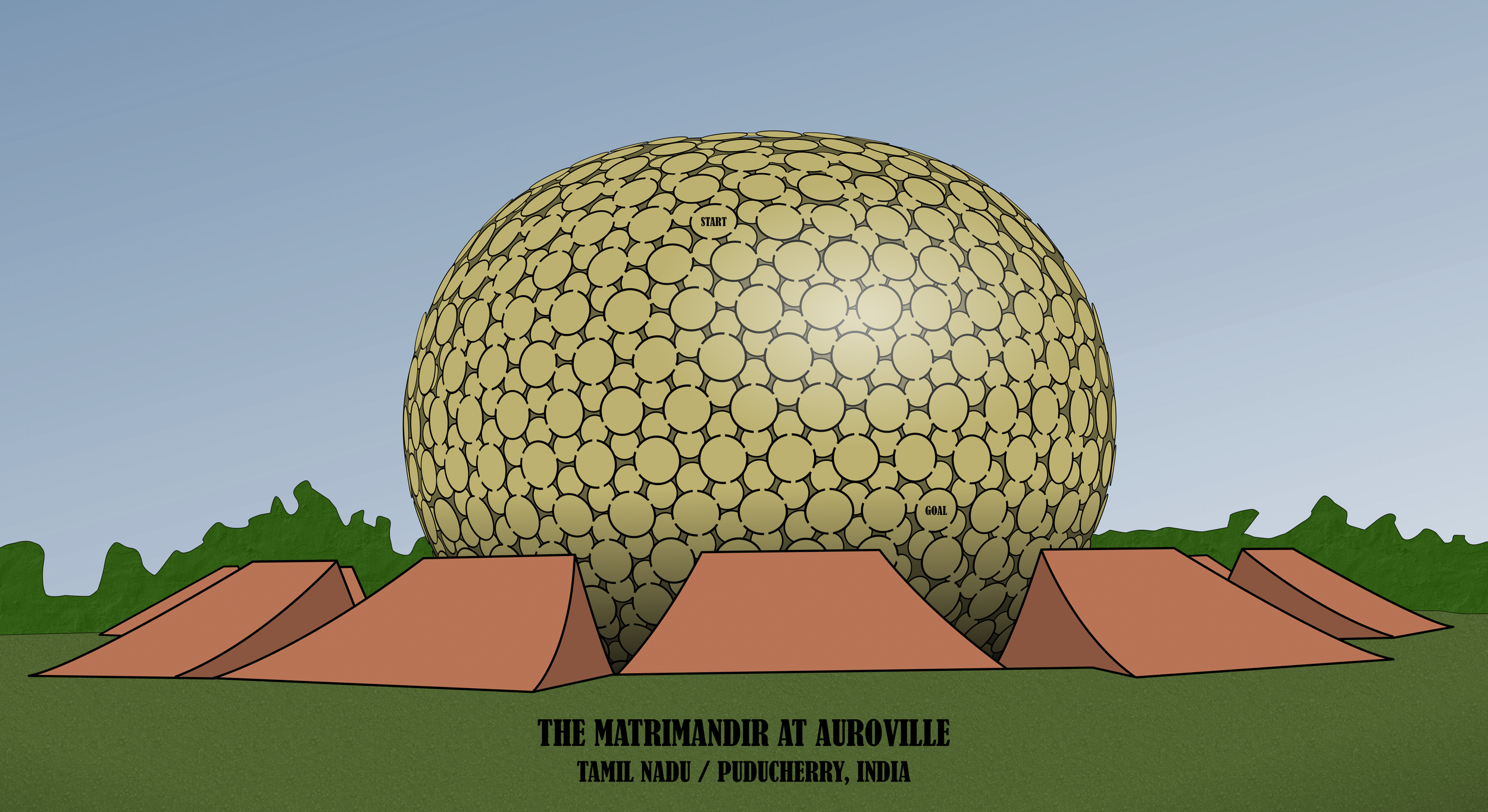 Maze of the Week Re-Dux #56 - Matrimandir at Auroville Maze (MOTW #181 ...