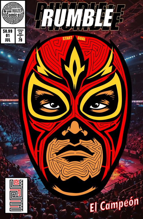 Maze Comic Book Cover #79 - RUMBLE — Free Printable Mazes for All Ages