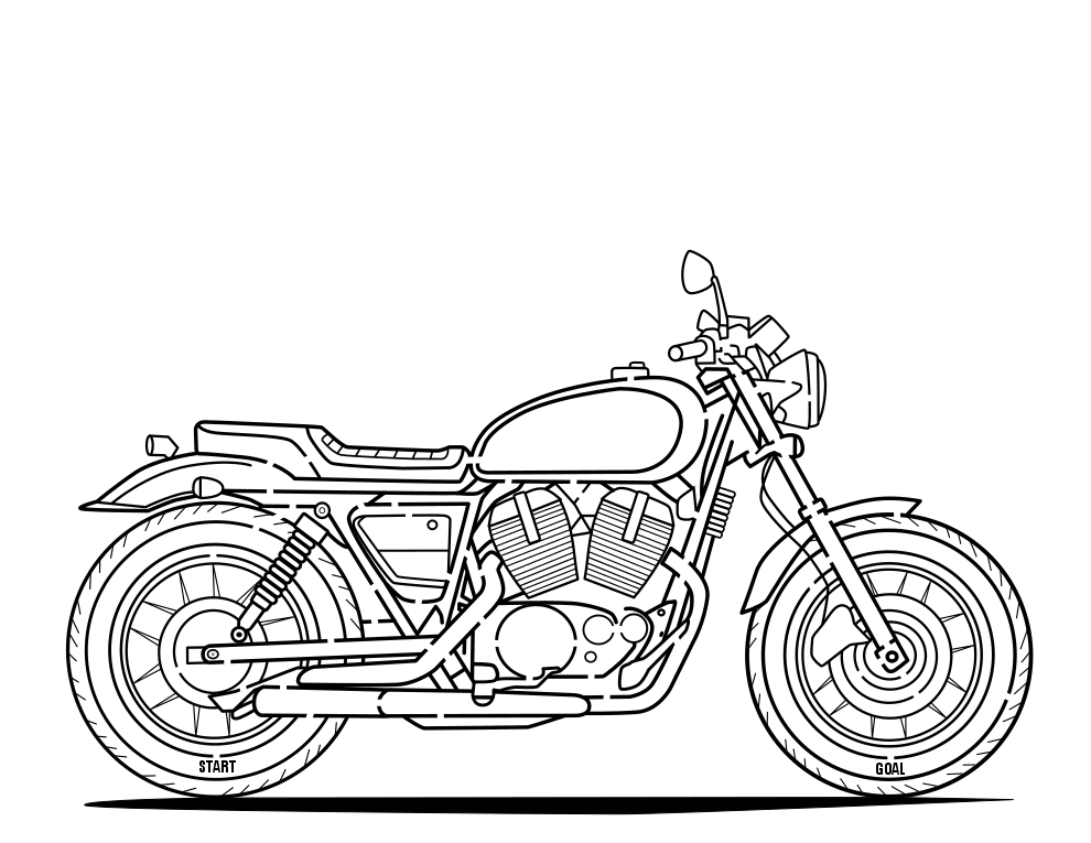 Maze of the Week #199 - Motorcycle Maze — Free Printable Mazes for All Ages