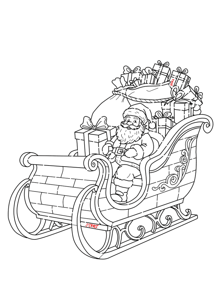 Maze of the Week #208 - Santa's Sleigh Maze — Free Printable Mazes for ...