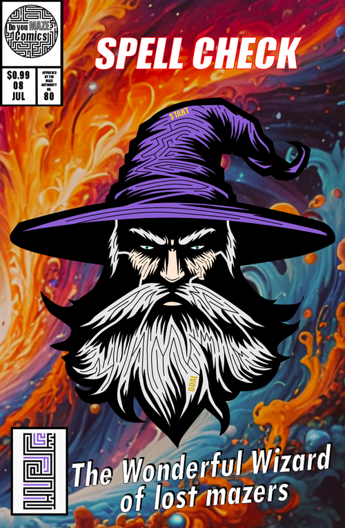 Maze Comic Book Cover #80 - SPELL CHECK — Free Printable Mazes for All Ages