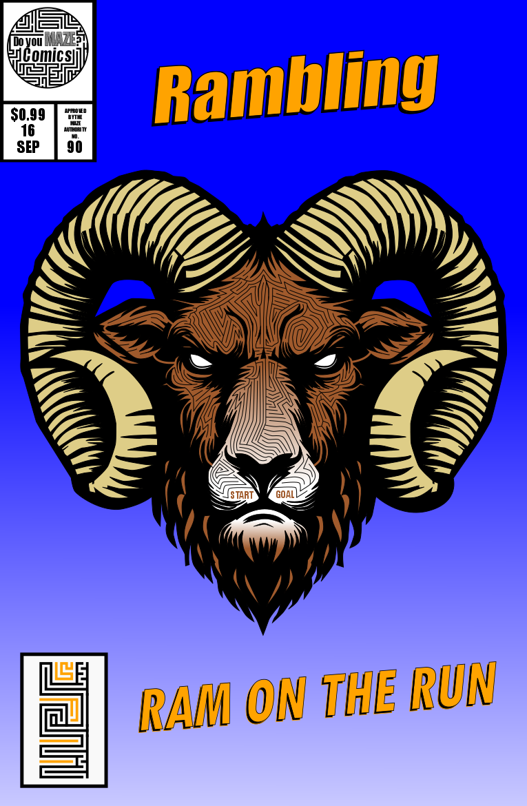 Maze Comic Book Cover #90 - Rambling — Free Printable Mazes for All Ages