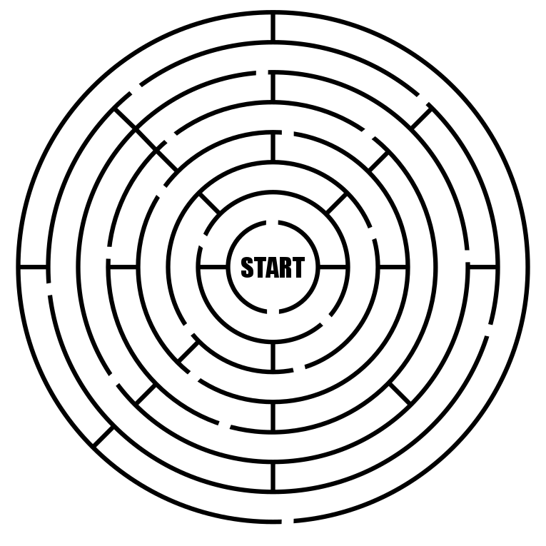 Circle Mazes — Free Printable Mazes for All Ages