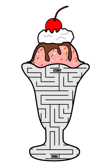 Food mazes - Free printable mazes of foods — Free Printable Mazes for ...