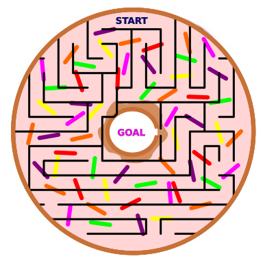 Food mazes - Free printable mazes of foods — Free Printable Mazes for ...