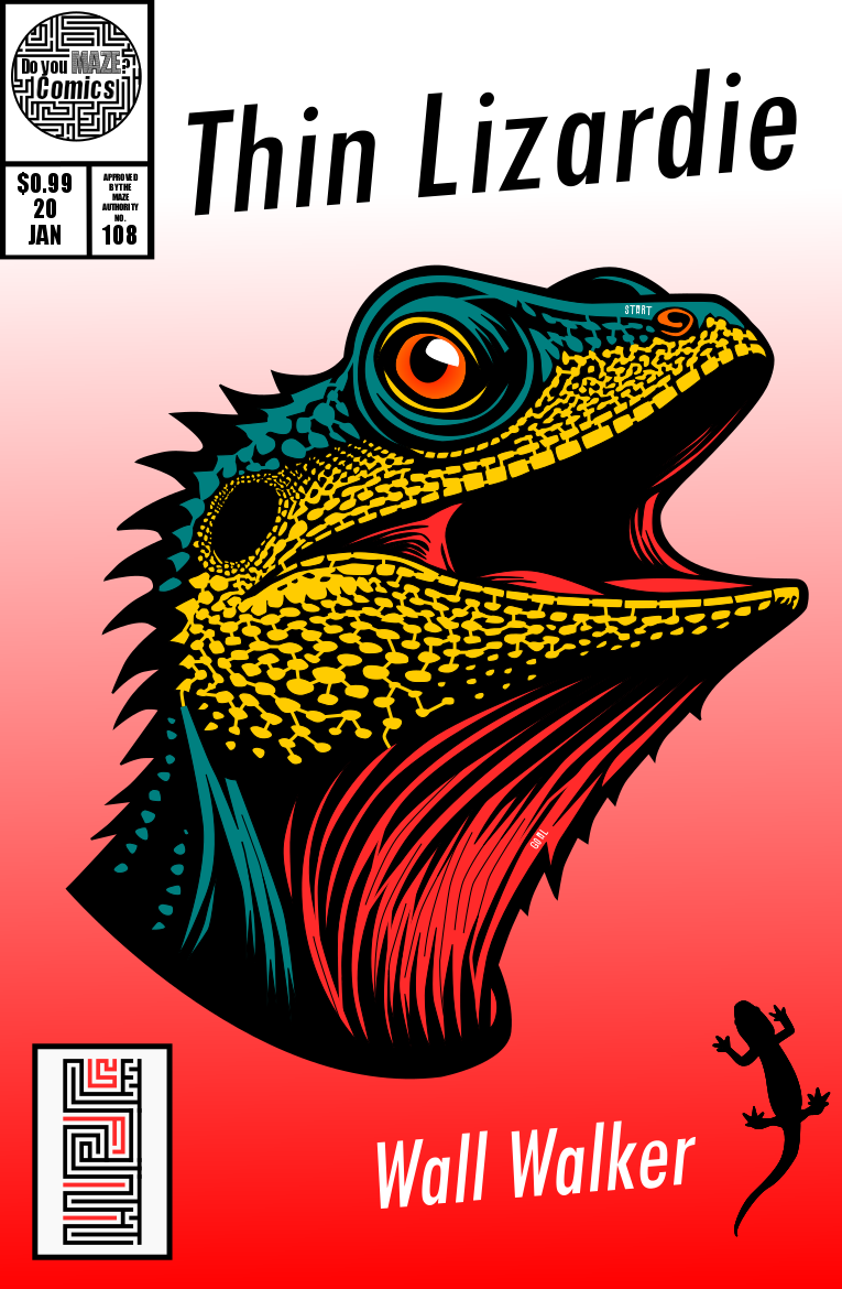 Maze Comic Book Cover #108 - Thin Lizardie — Free Printable Mazes for ...