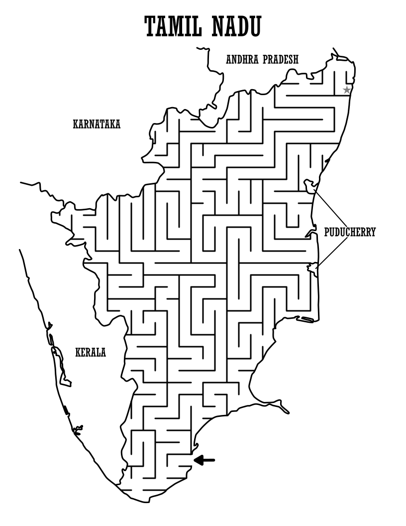 Indian State Mazes — Free Printable Mazes for All Ages