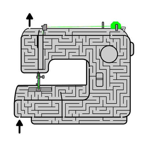 Sewing Machine Maze — Free Printable Mazes for All Ages