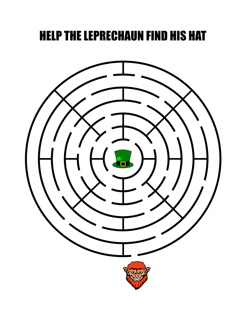 St Patrick's Day Mazes — Free Printable Mazes for All Ages
