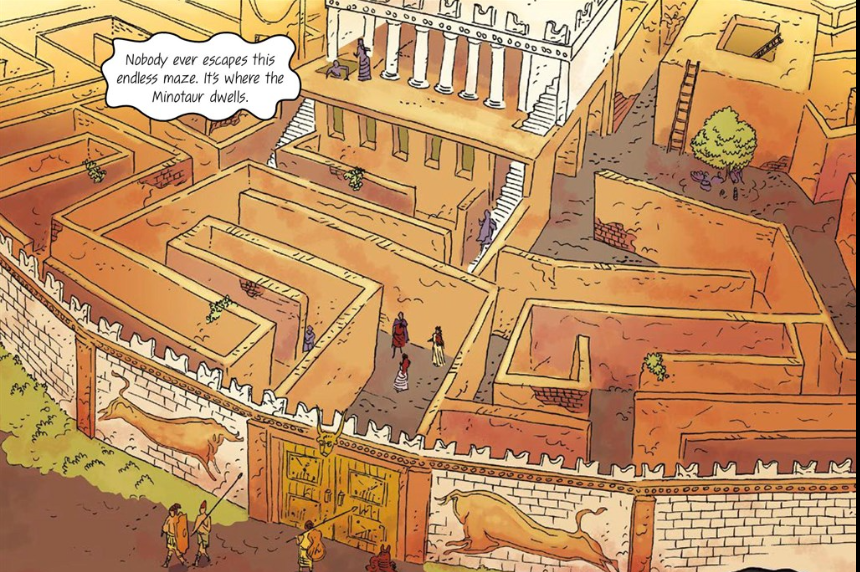 Maze Comic Book Reviews - Theseus And The Minotaur — Free Printable ...