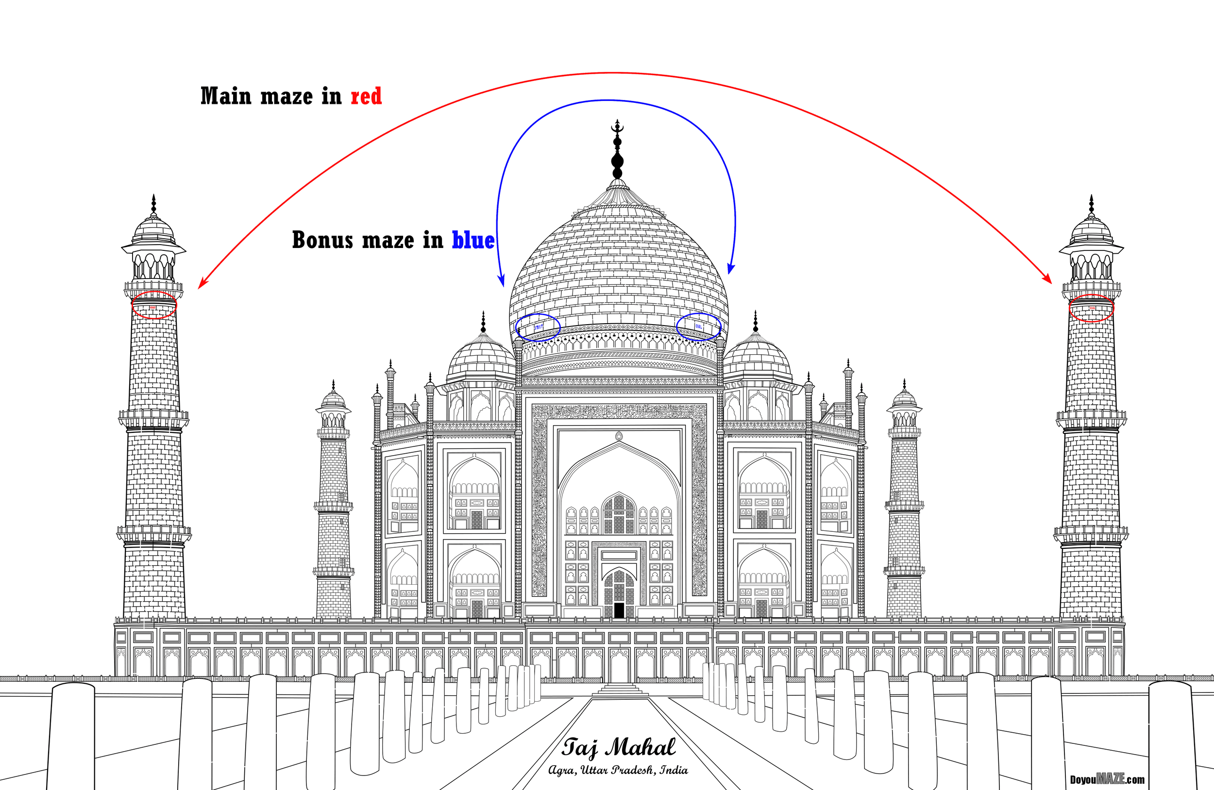 Maze of the Week #67 - Taj Mahal Maze — Free Printable Mazes for All Ages