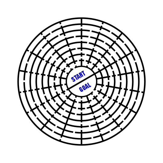A look at 7 Different Circle Mazes; Create a Circular Maze template ...