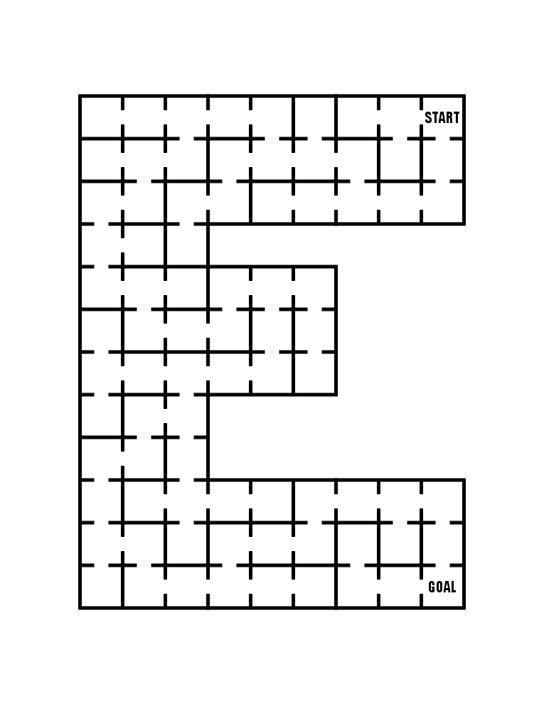 Letter Mazes — Free Printable Mazes for All Ages