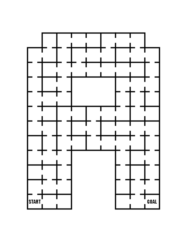 Letter Mazes — Free Printable Mazes for All Ages