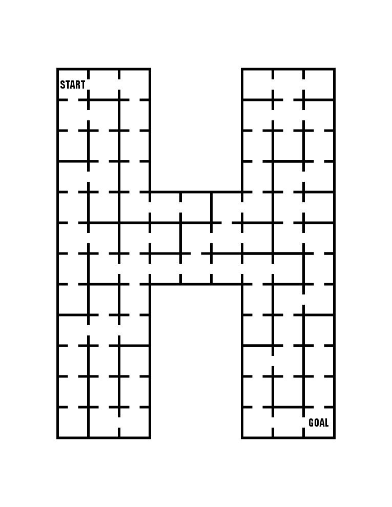 Letter Mazes — Free Printable Mazes for All Ages