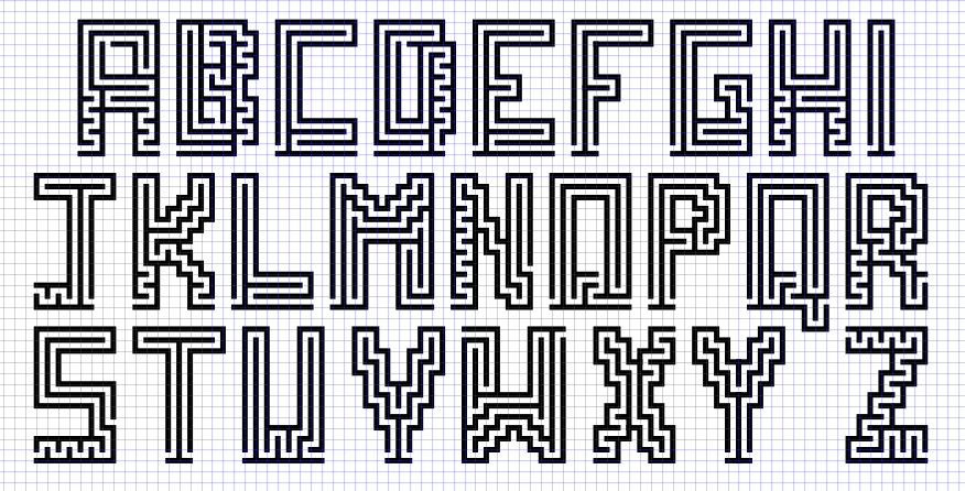 Hidden Message Maze Letter Design templates — Free Printable Mazes for ...