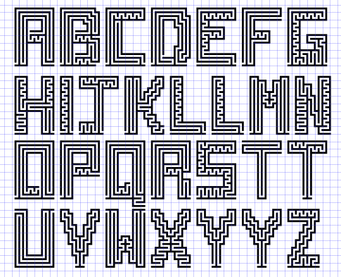 Hidden Message Maze Letter Design templates — Free Printable Mazes for ...