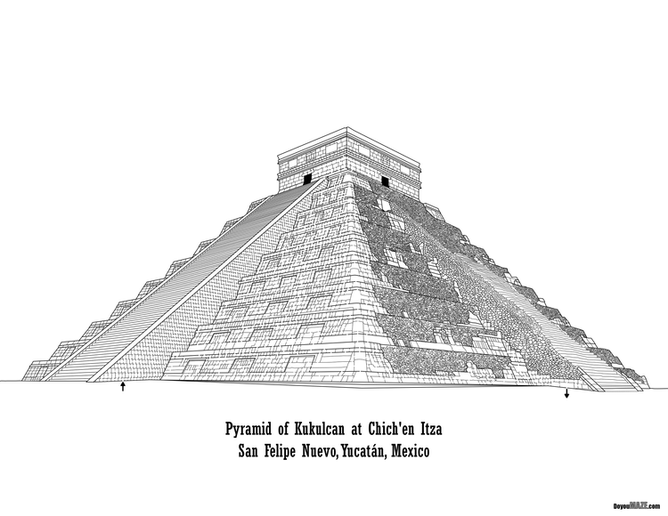 Maze of the Week #49 - Temple of Kukulcán Maze — Free Printable Mazes ...
