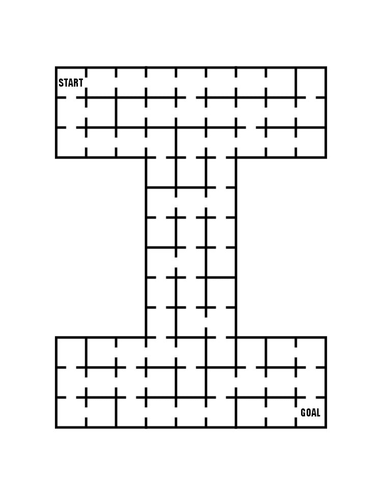 Letter Mazes — Free Printable Mazes for All Ages
