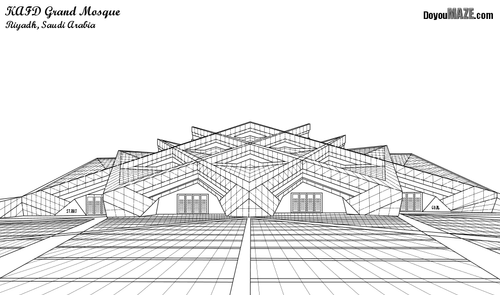 KAFD Grand Mosque Maze — Free Printable Mazes for All Ages