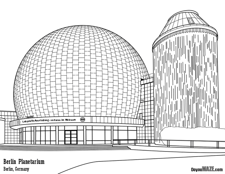 Berlin Planetarium Maze - Maze Artwork — Free Printable Mazes for All Ages