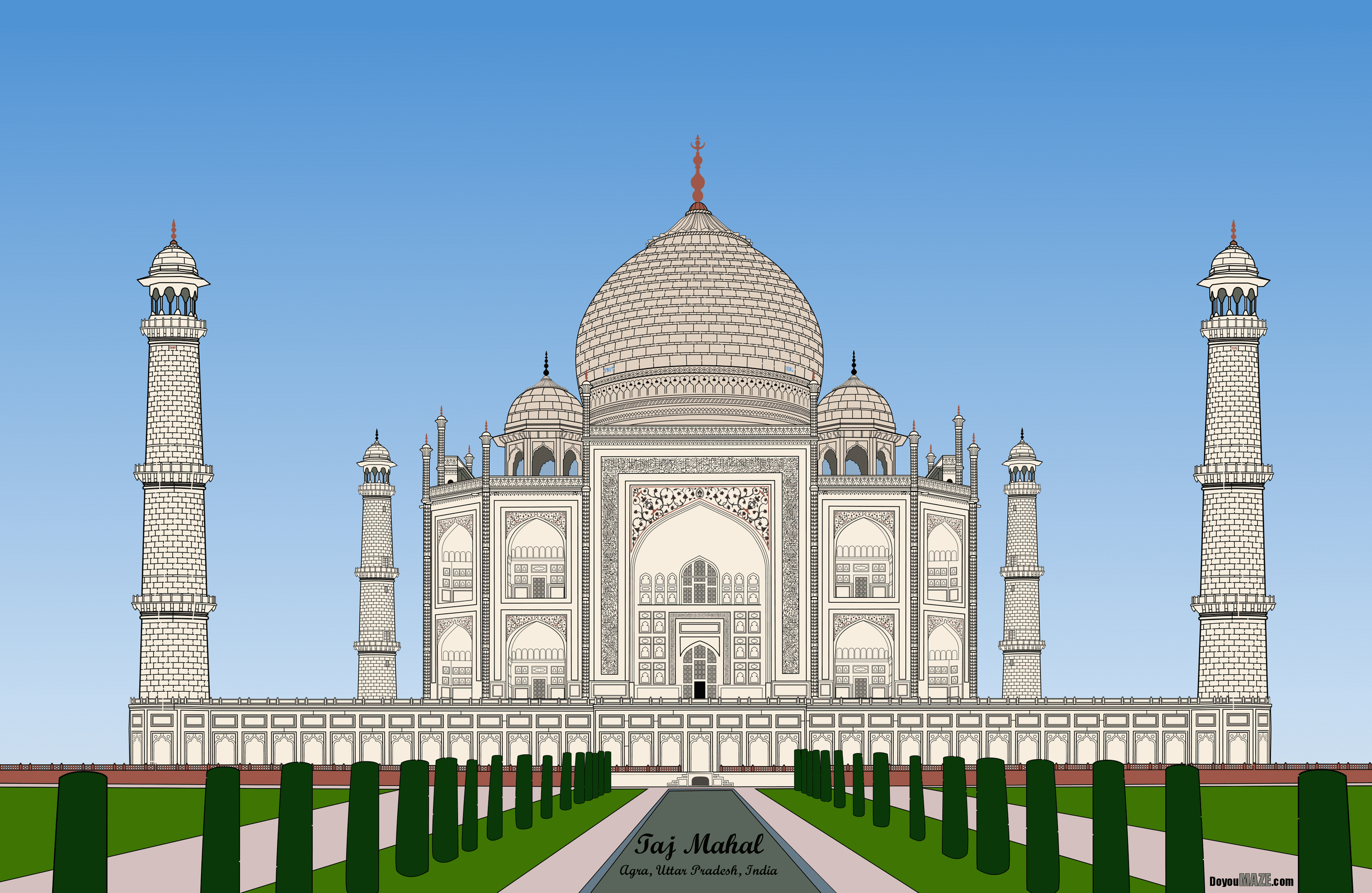 Detailed Mazes of 6 of the Most Famous Buildings in the World — Free ...