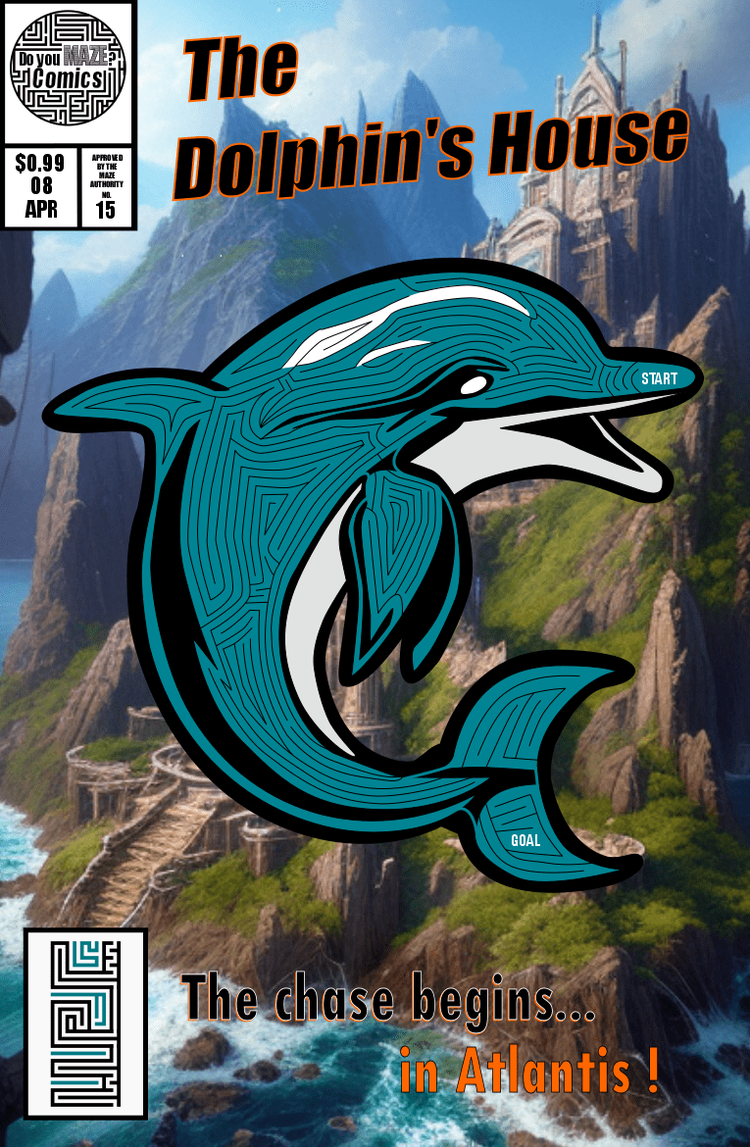 Maze Comic Book Cover #15 - The Dolphin's House — Free Printable Mazes ...