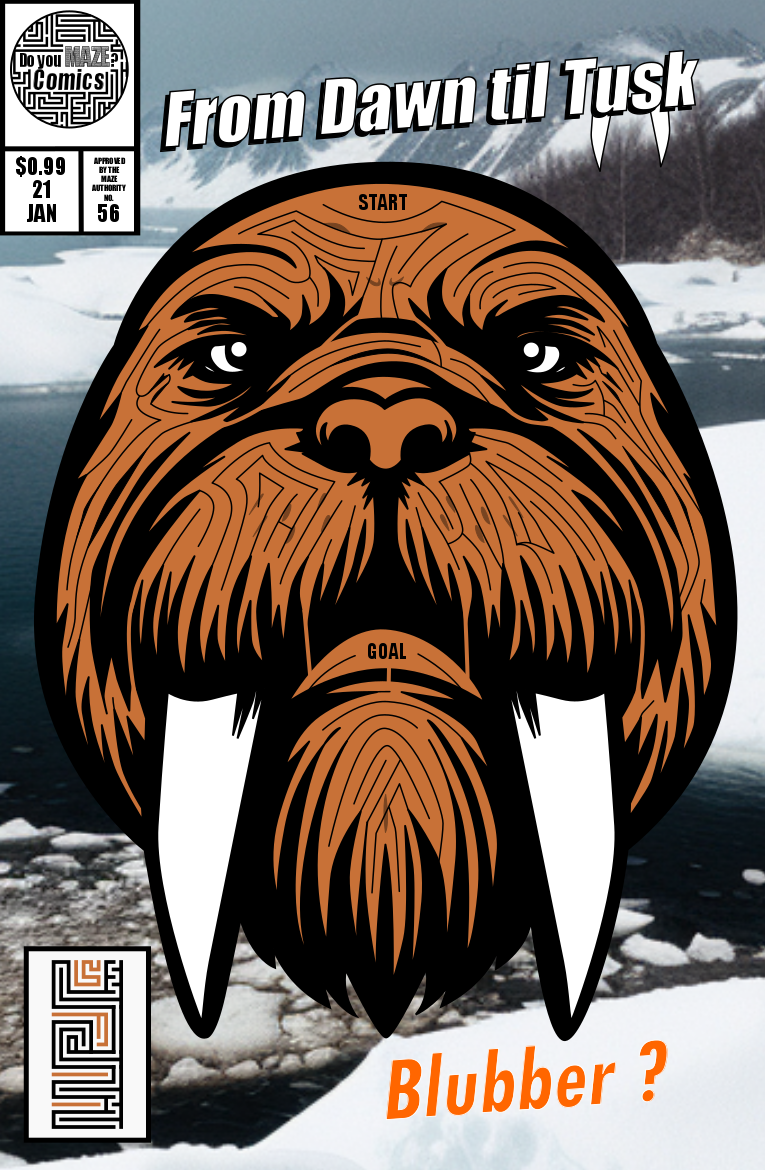 Maze Comic Book Cover #56 - From Dawn til Tusk — Free Printable Mazes ...