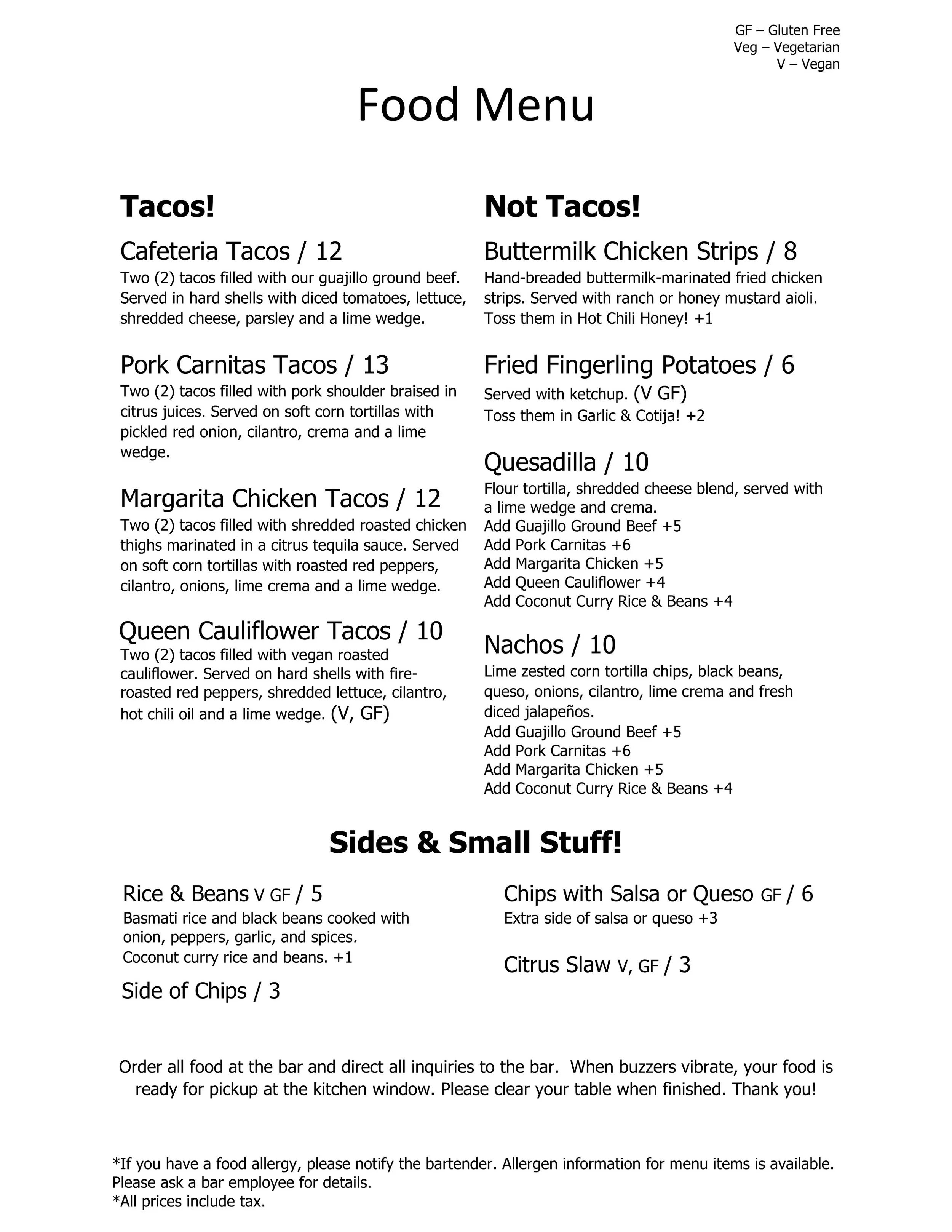 Eat — Garrett's Brewing Company