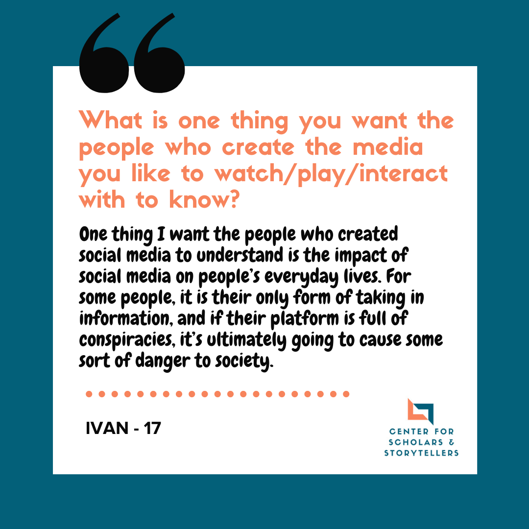 Gen Z and Gen Alpha's Q&A about Media — Center for Scholars & Storytellers