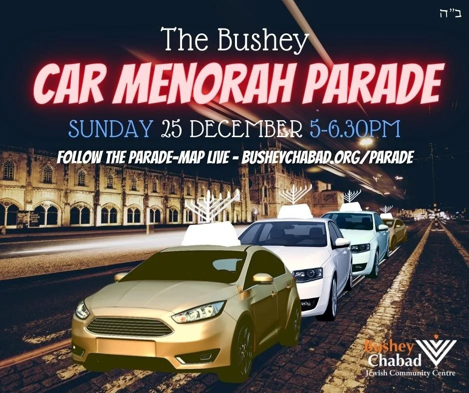 Car Menorah Parade | Welcome to Bushey Chabad | Jewish Community Centre
