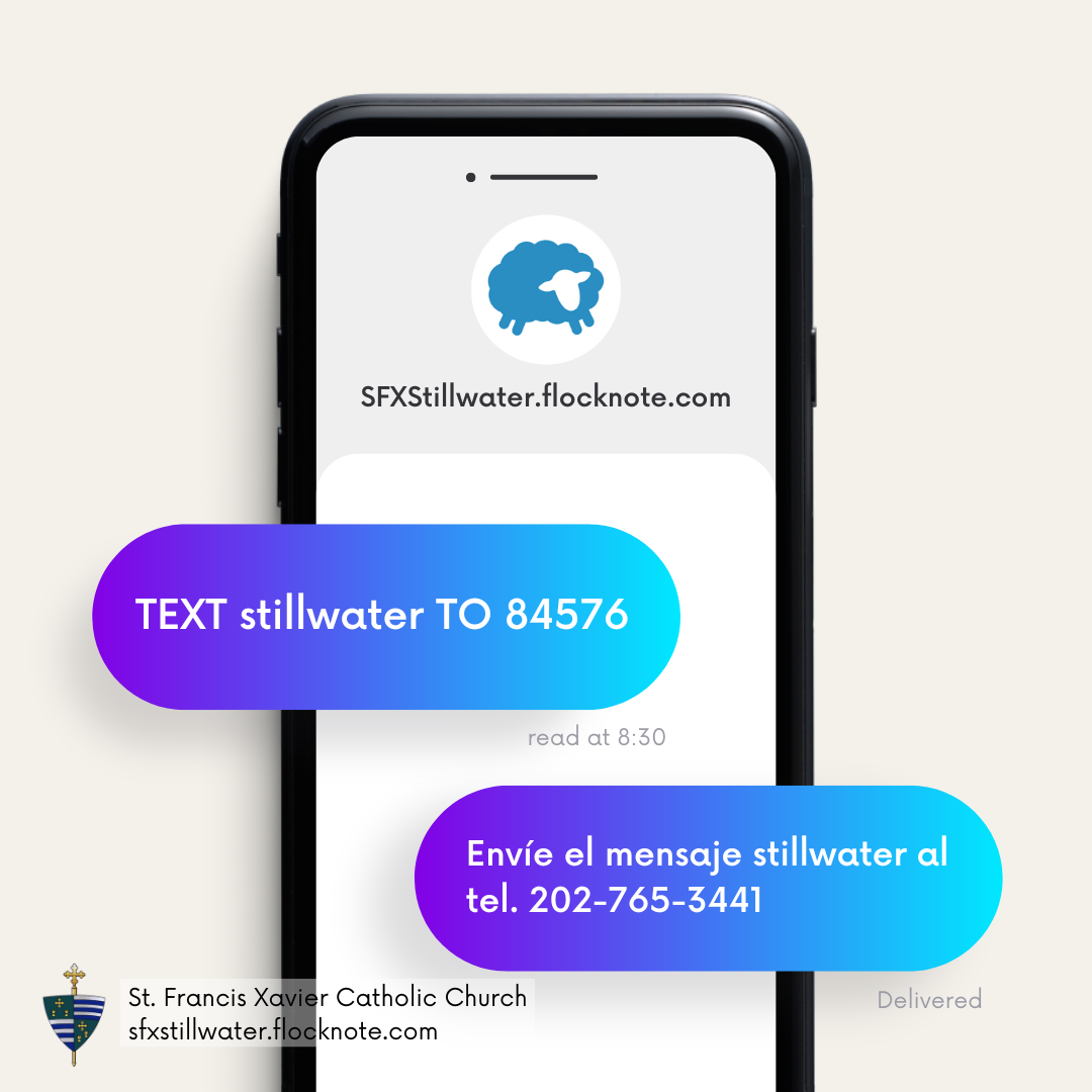 Flocknote — St. Francis Xavier Catholic Church - STILLWATER, OK