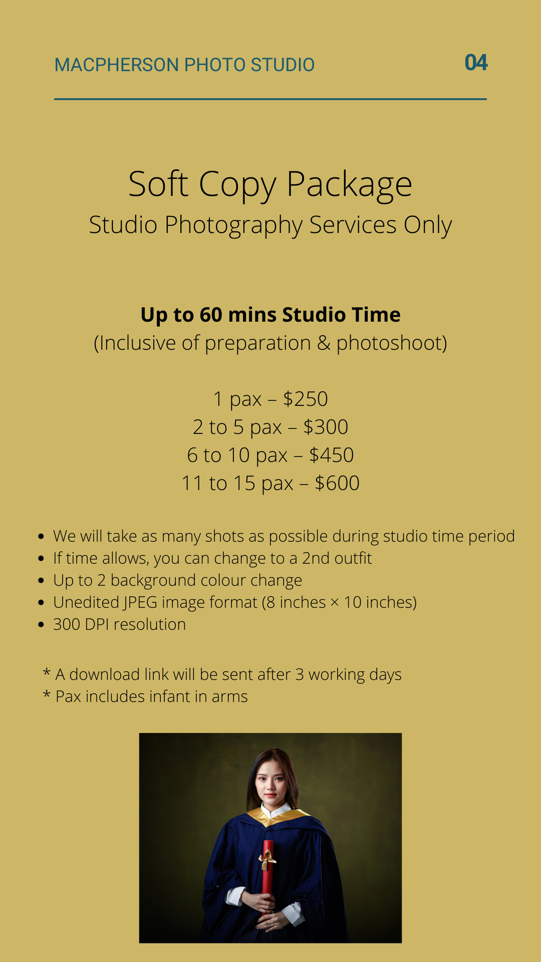 Studio Package Prices — MacPherson Photo Studio